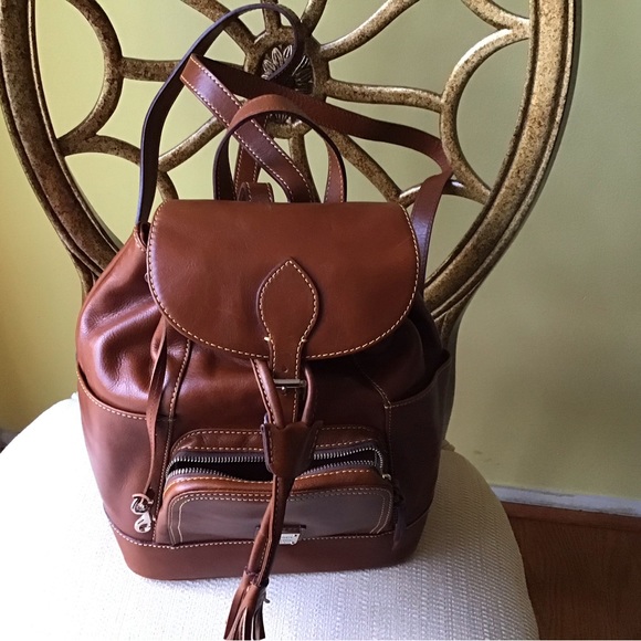 Dooney & Bourke | Bags | Dooney Bourke Medium Backpack Cognac New ...
